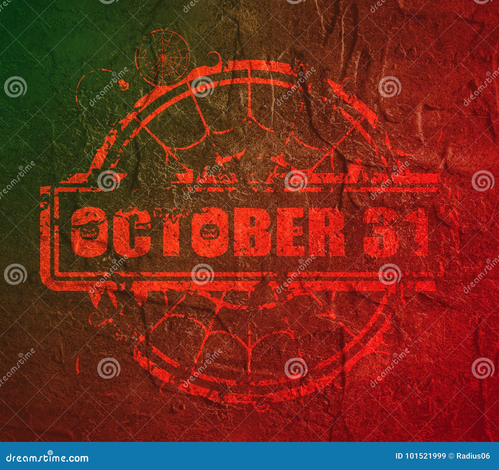 Stamp with October 31 text stock illustration. Illustration of damaged ...