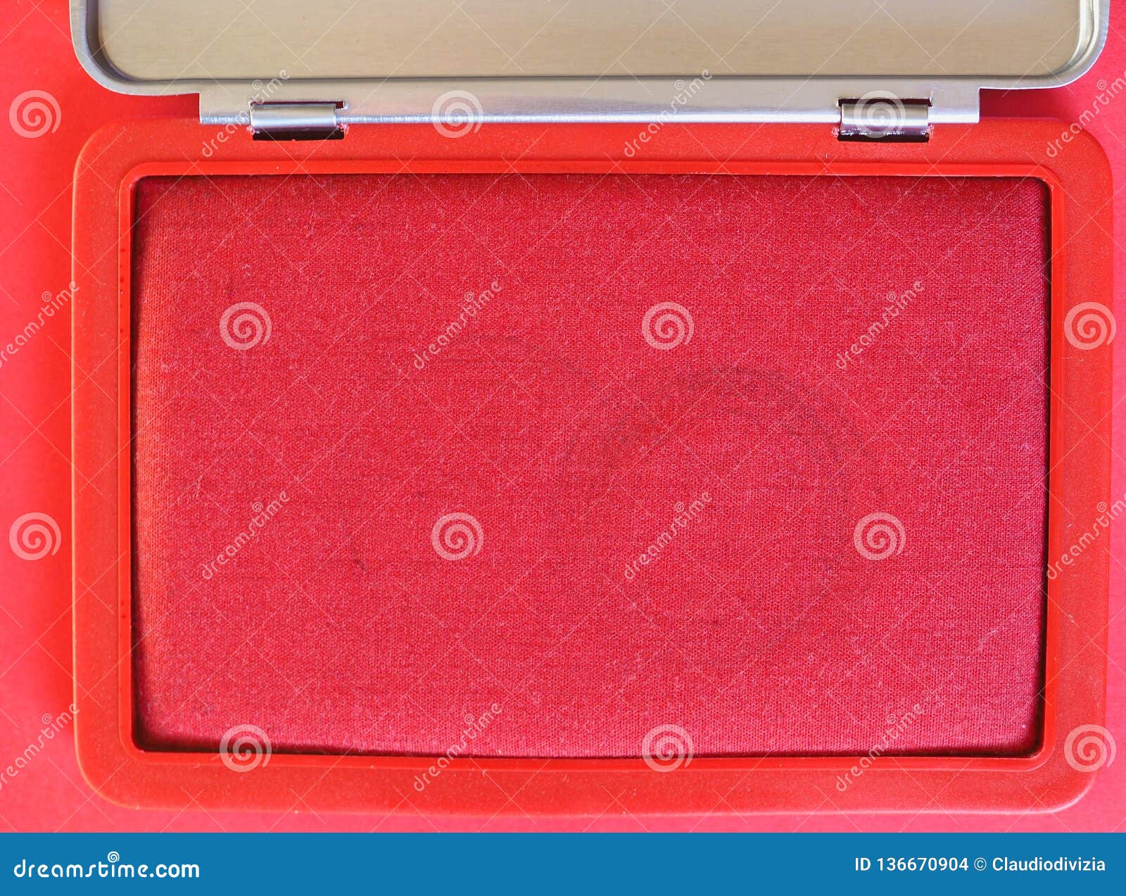 Stamp pad with red ink stock photo. Image of canceled - 136670904
