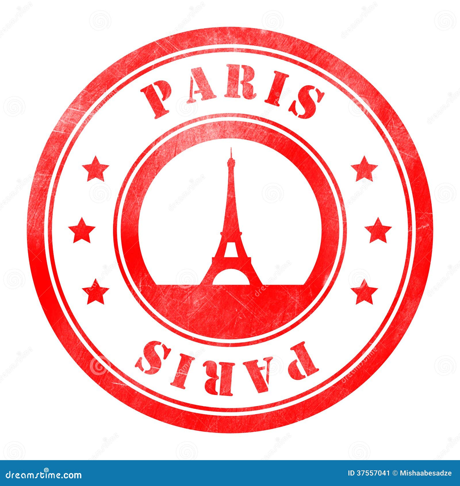 Stamp of Paris stock illustration. Illustration of landmark - 37557041