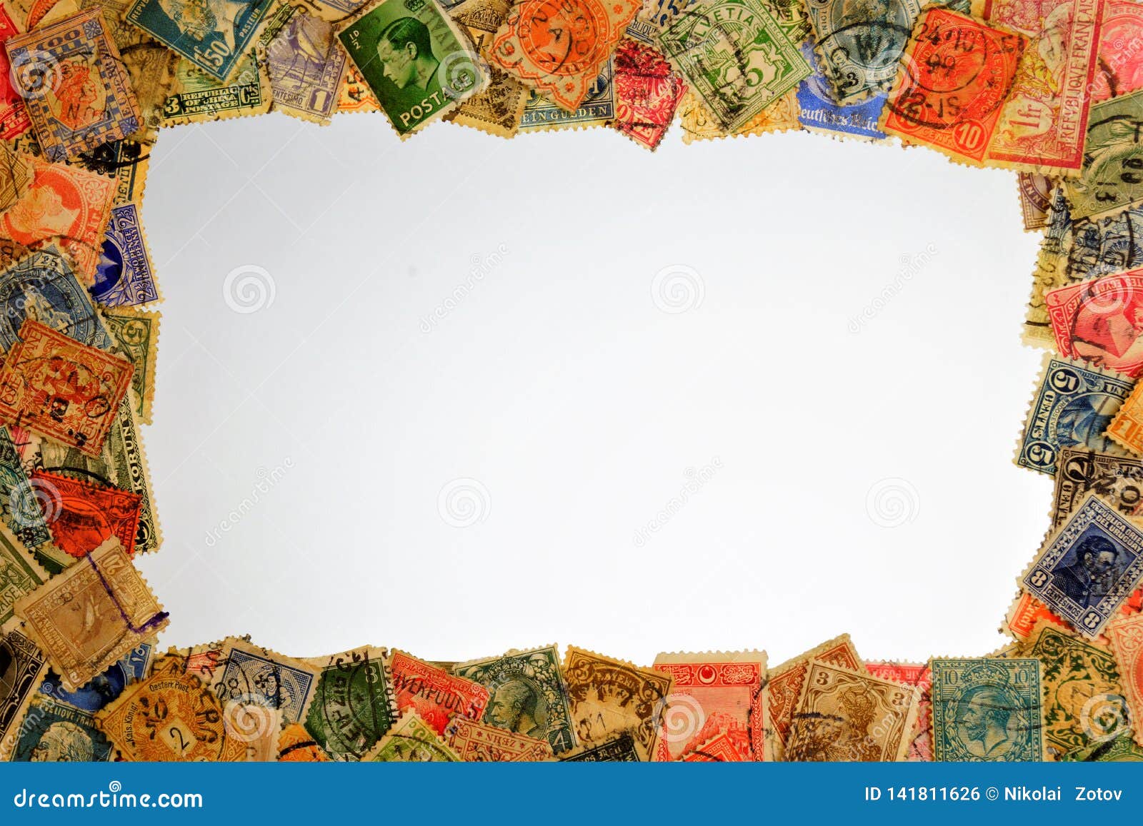 Stamp Philately Vintage, Frame Background. Philately Collecting and ...