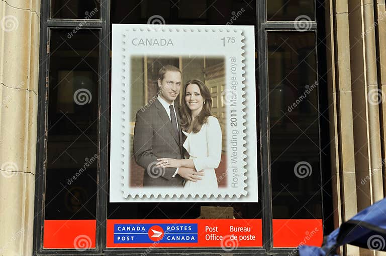 Stamp Poster in Canada Post Office Window Editorial Photography - Image ...