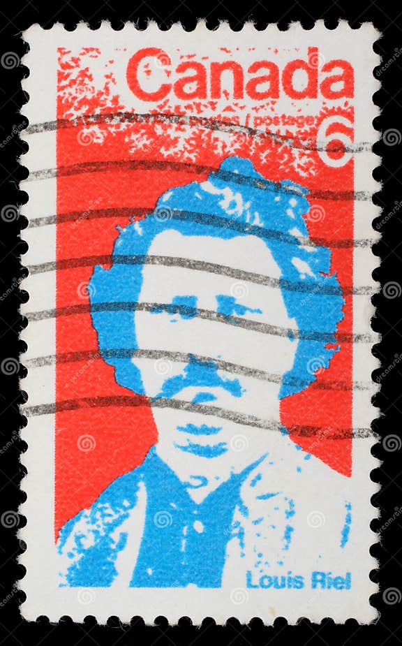 Stamp Printed by Canada, Shows Louis Riel Editorial Stock Image - Image ...