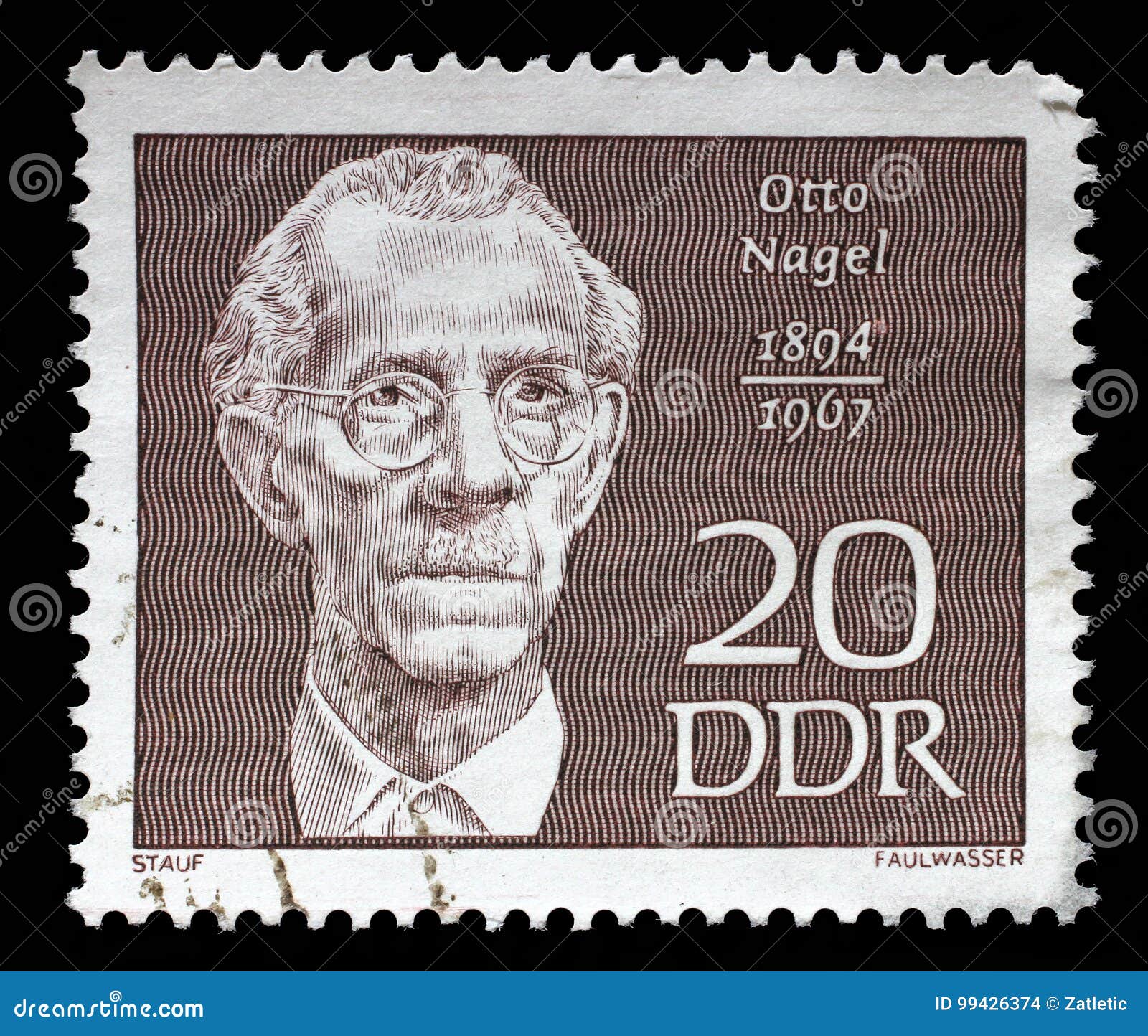 Stamp Printed in GDR Shows Otto Nagel Editorial Stock Image - Image of ...