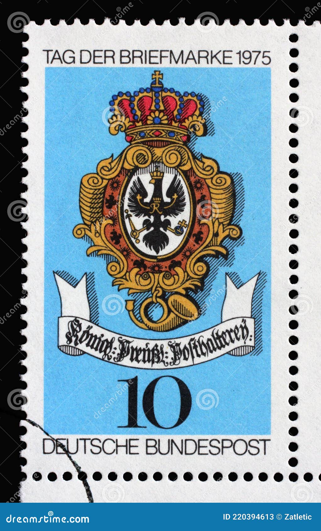A Stamp Printed in Germany Shows Sign of Royal Prussian Post, 1776 ...