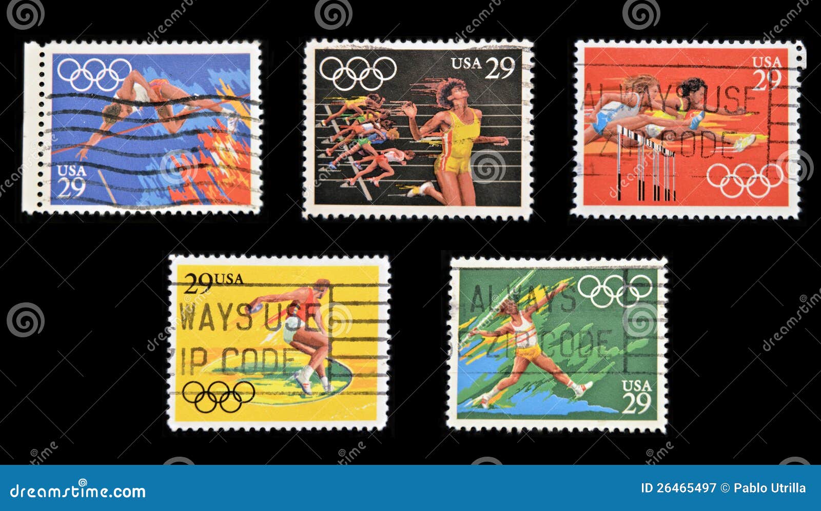 A Stamp Printed in USA Dedicated To Olympic Games Editorial Photography ...