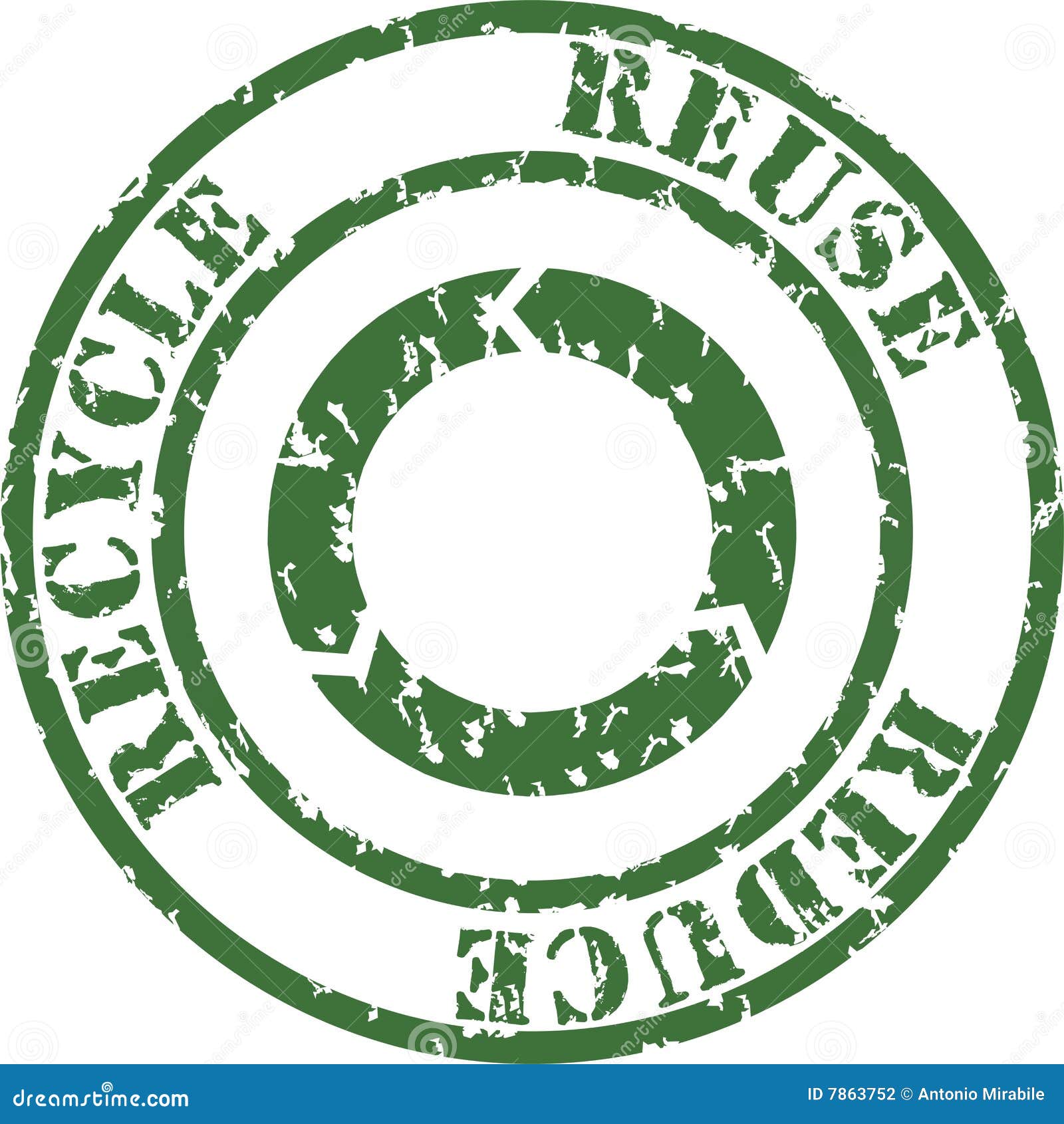 Stamp recycle stock vector. Illustration of circle, rubber - 7863752
