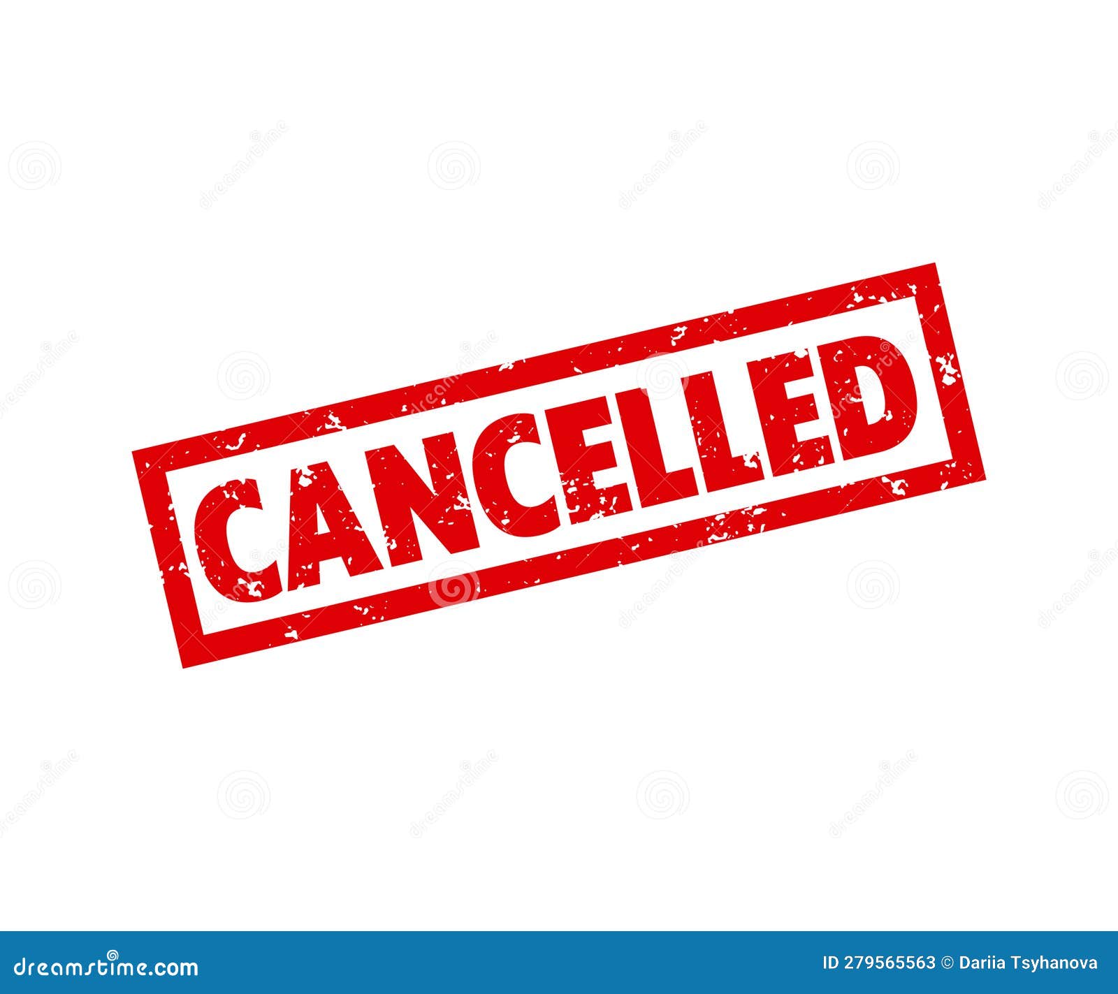 Stamp Red Cancelled Logo Design. Cancelled Stamp Illustration Isolated ...