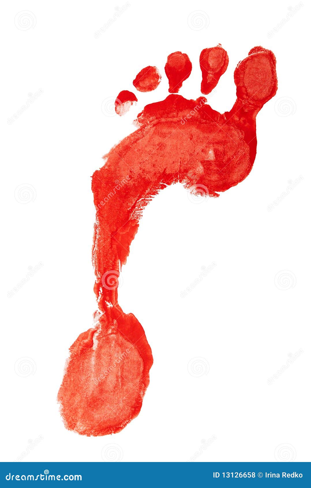 Stamp of red colored foot stock photo. Image of abstract - 13126658