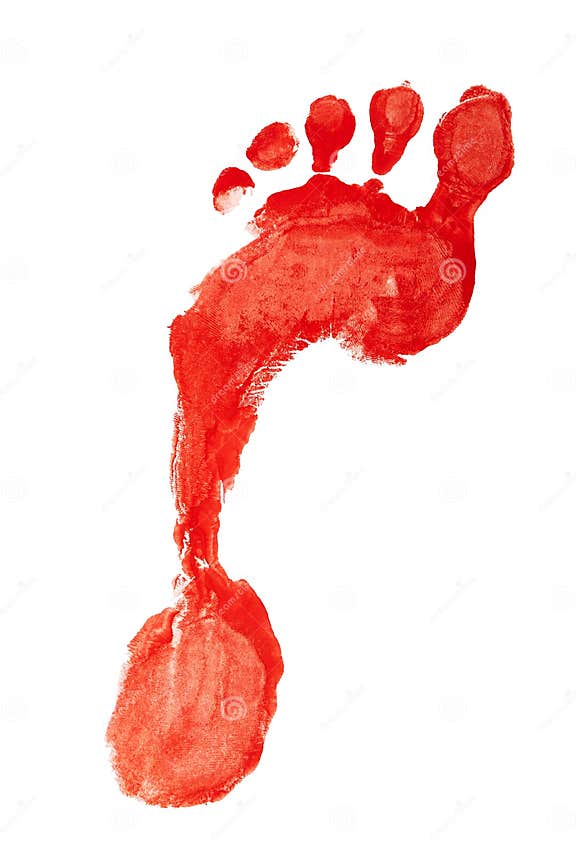 Stamp of red colored foot stock photo. Image of abstract - 13126658