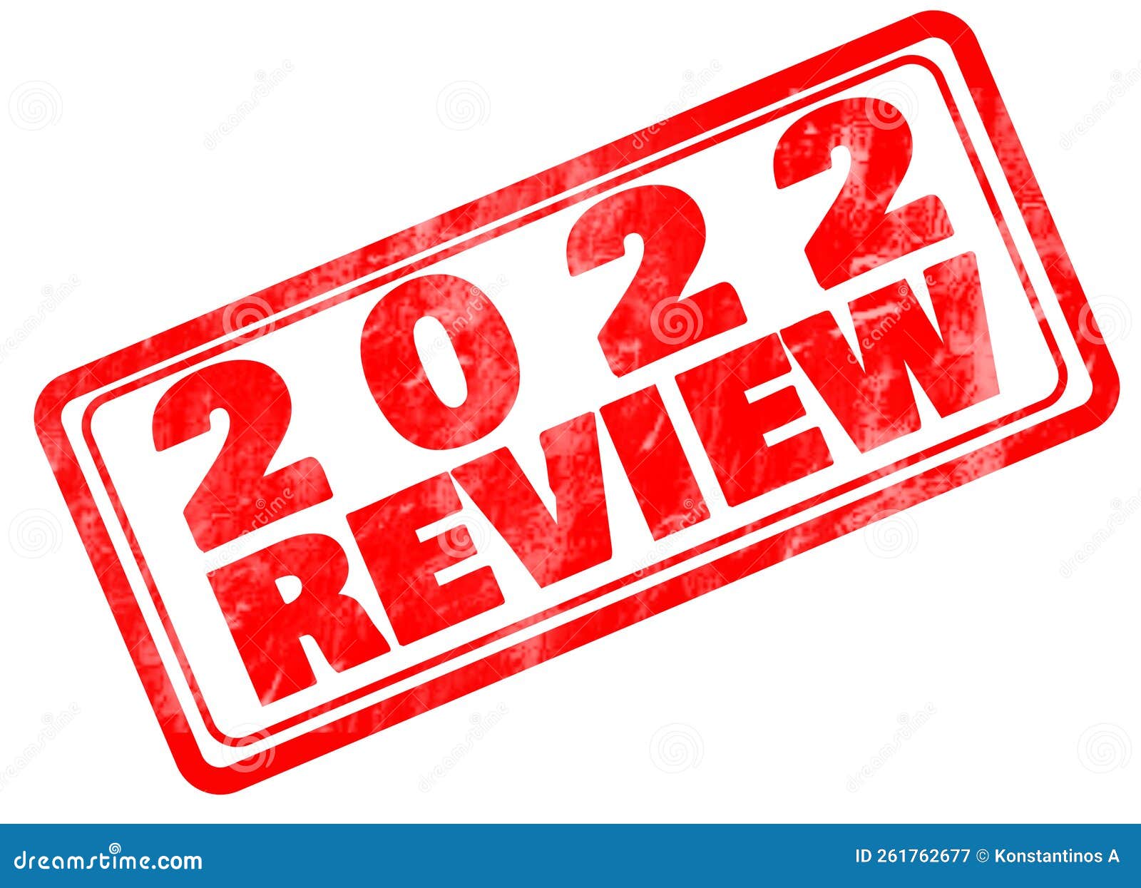2022 22 Stamp Red Numbers Isolated - 3d Rendering Stock Illustration ...