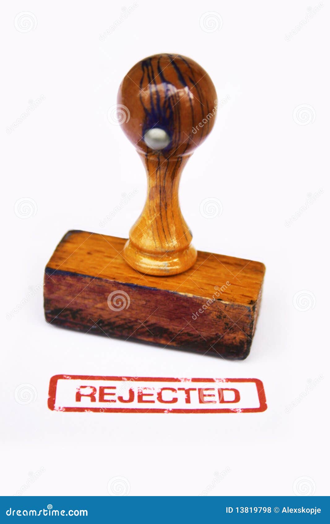 Stamp rejected stock photo. Image of ancient, permit - 13819798