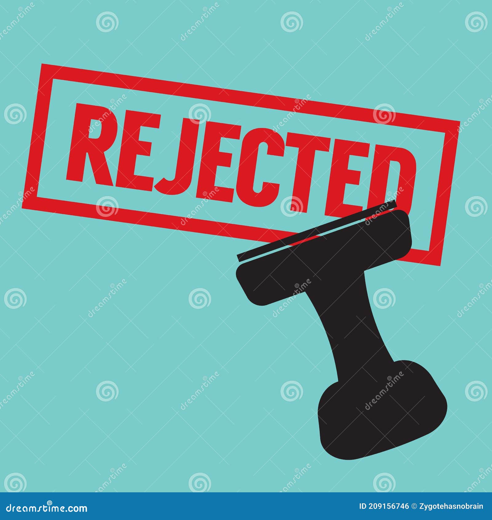 Stamp Rejected in Red Text Design Vector Stock Vector - Illustration of ...