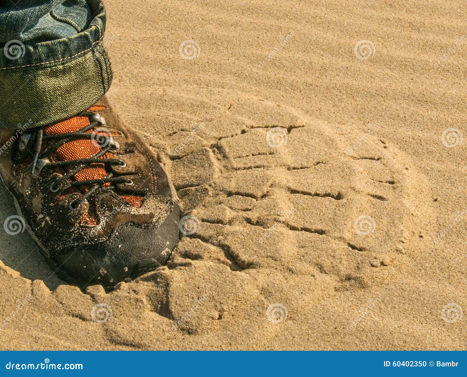 Stamp on the sand stock photo. Image of outdoor, people - 60402350
