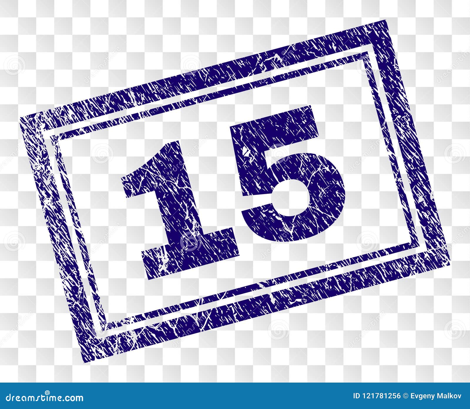 Grunge 15 Rectangle Stamp stock vector. Illustration of fifteen - 121781256