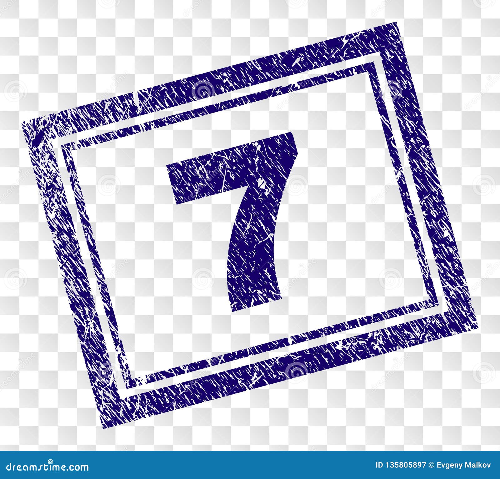Scratched 7 Rectangle Stamp Stock Vector - Illustration of digital ...