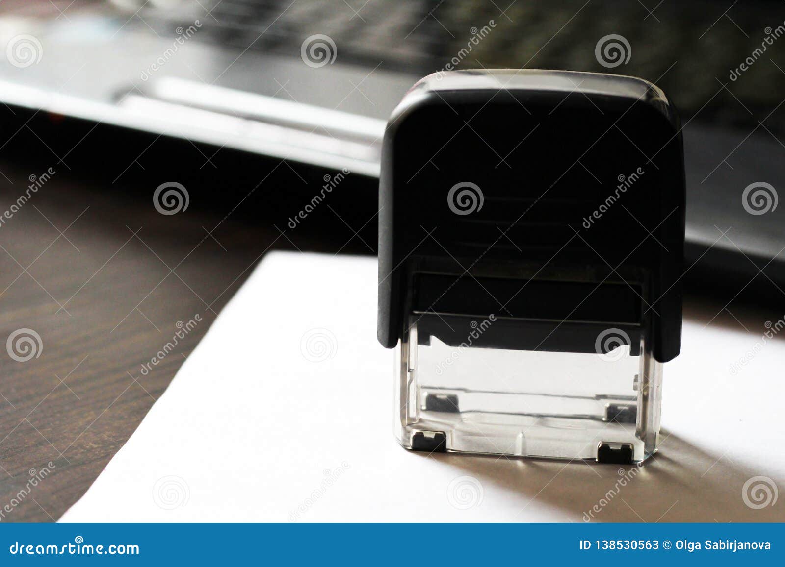 Stamp, Seal of the Organization on the Desktop Stock Image - Image of ...