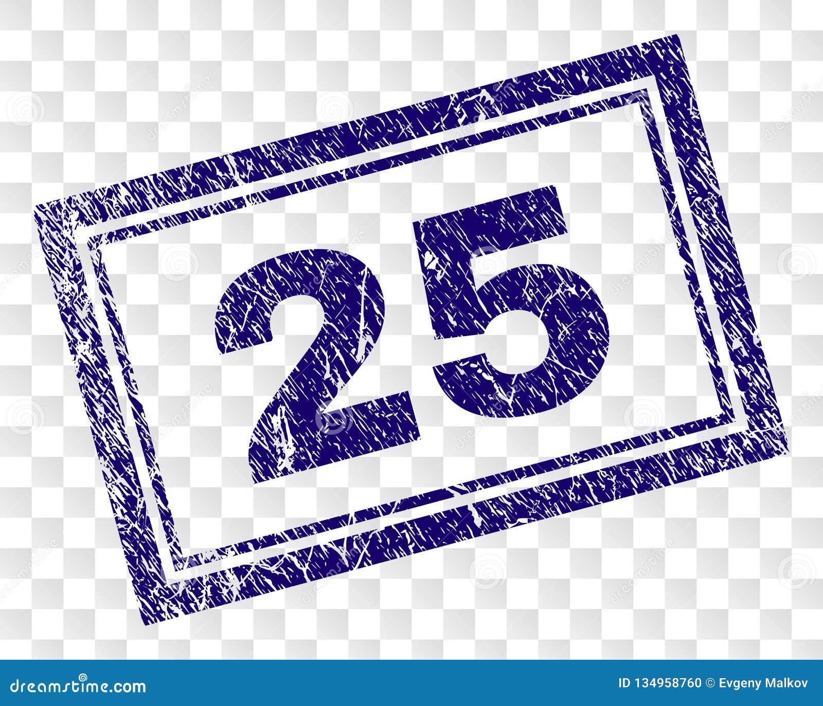 Scratched 25 Rectangle Stamp Stock Vector - Illustration of mark ...