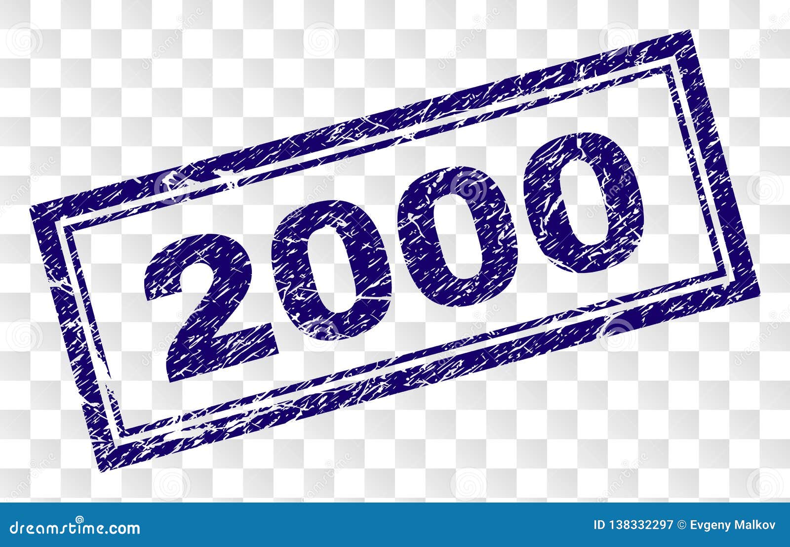 Scratched 2000 Rectangle Stamp Stock Vector - Illustration of corrosion ...
