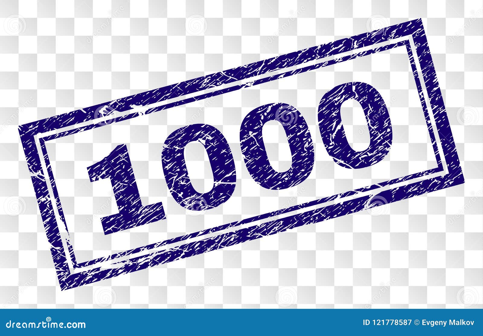 Grunge 1000 Rectangle Stamp Stock Vector - Illustration of imprint ...