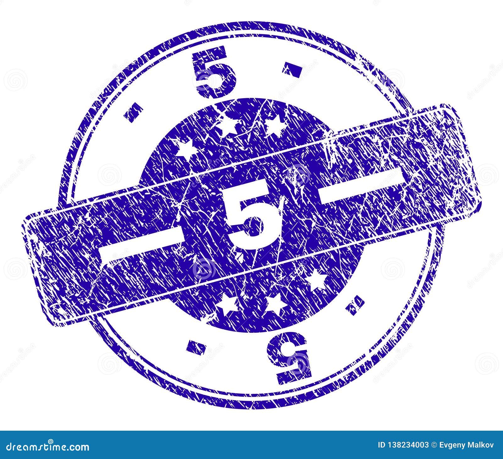 Grunge Textured 5 Stamp Seal Stock Vector - Illustration of caption ...