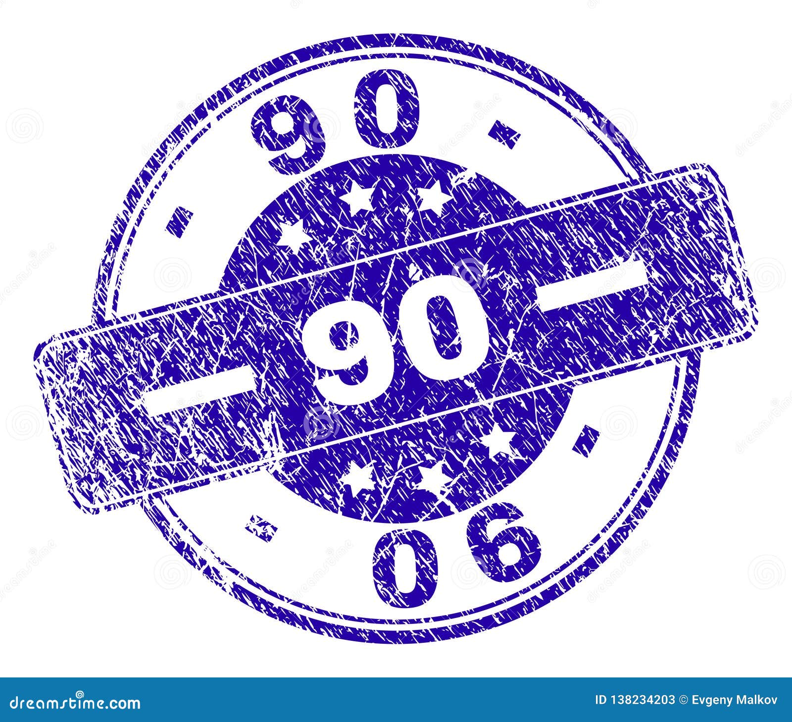Scratched Textured 90 Stamp Seal Stock Vector - Illustration of print ...
