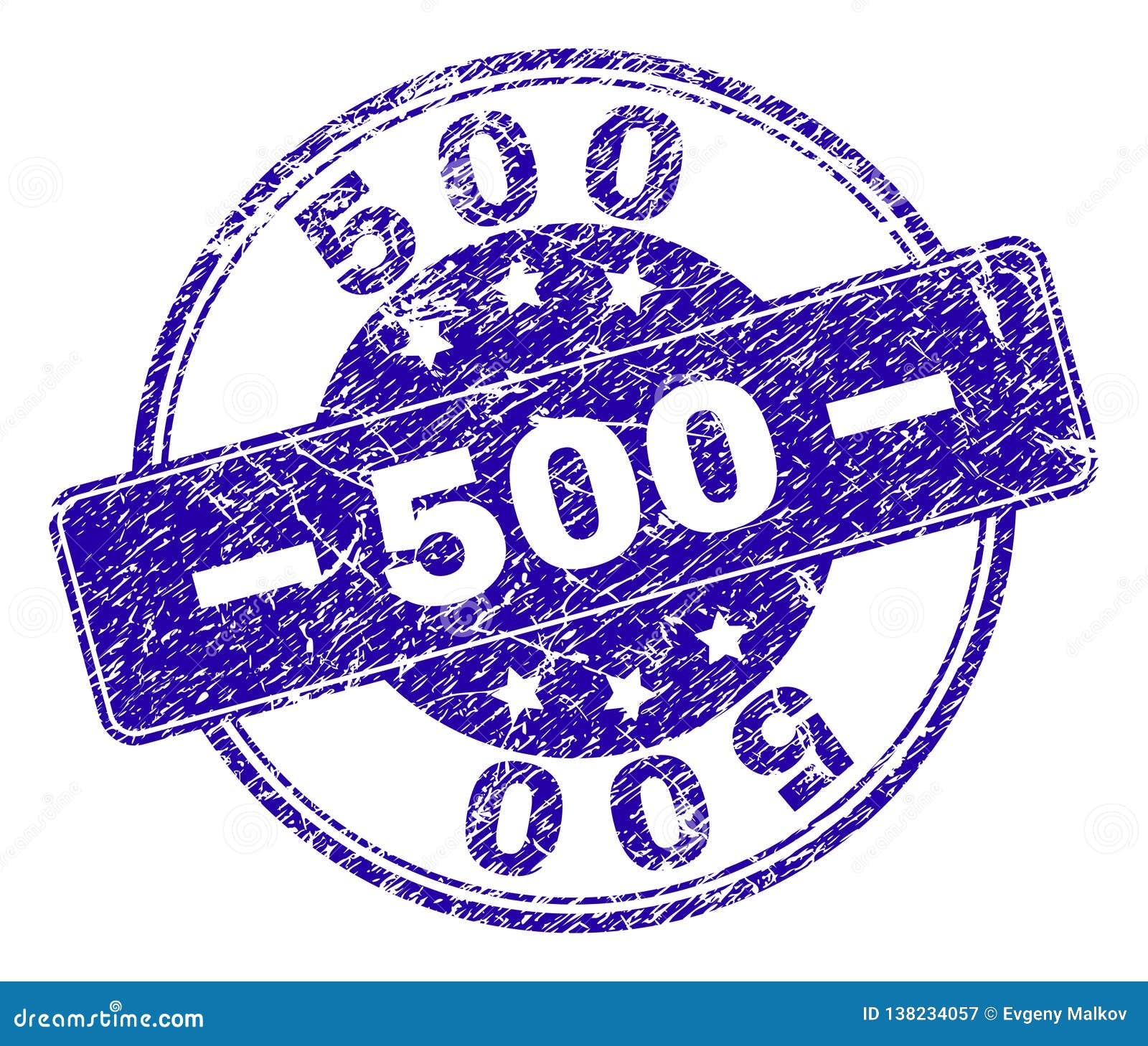 Scratched Textured 500 Stamp Seal Stock Vector - Illustration of ...