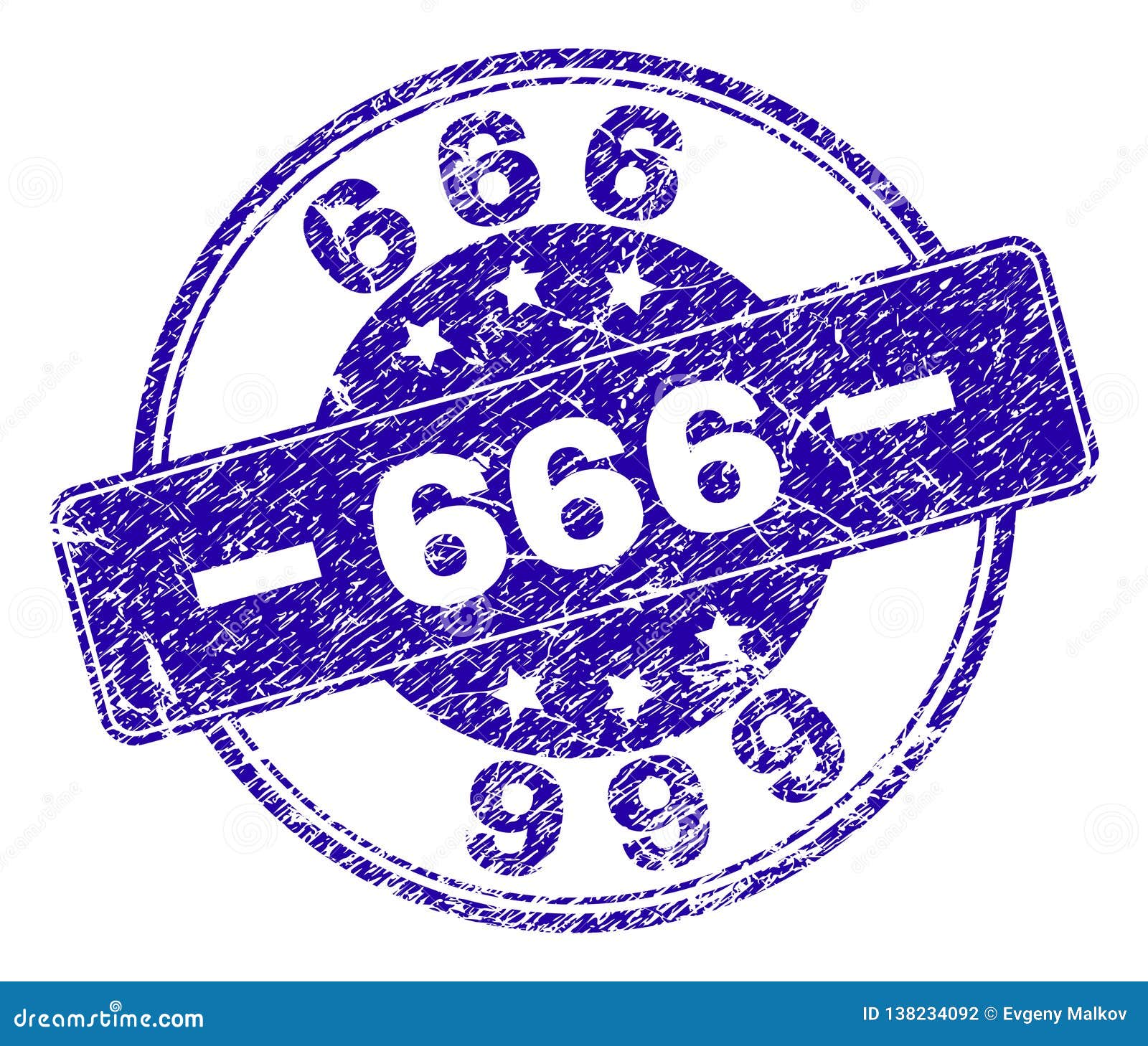 Grunge Textured 666 Stamp Seal Stock Vector - Illustration of horned ...