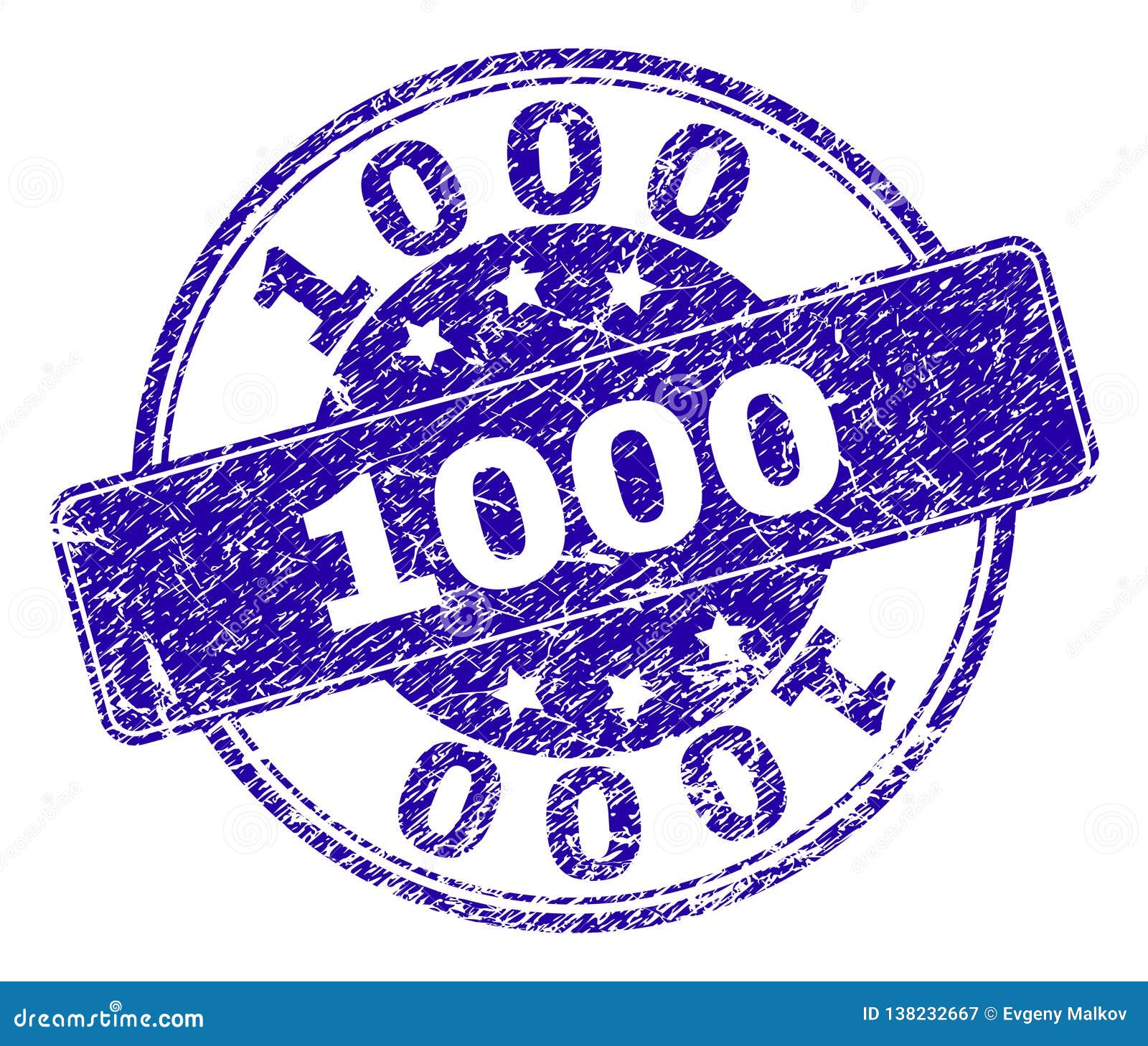 Scratched Textured 1000 Stamp Seal Stock Vector - Illustration of ...