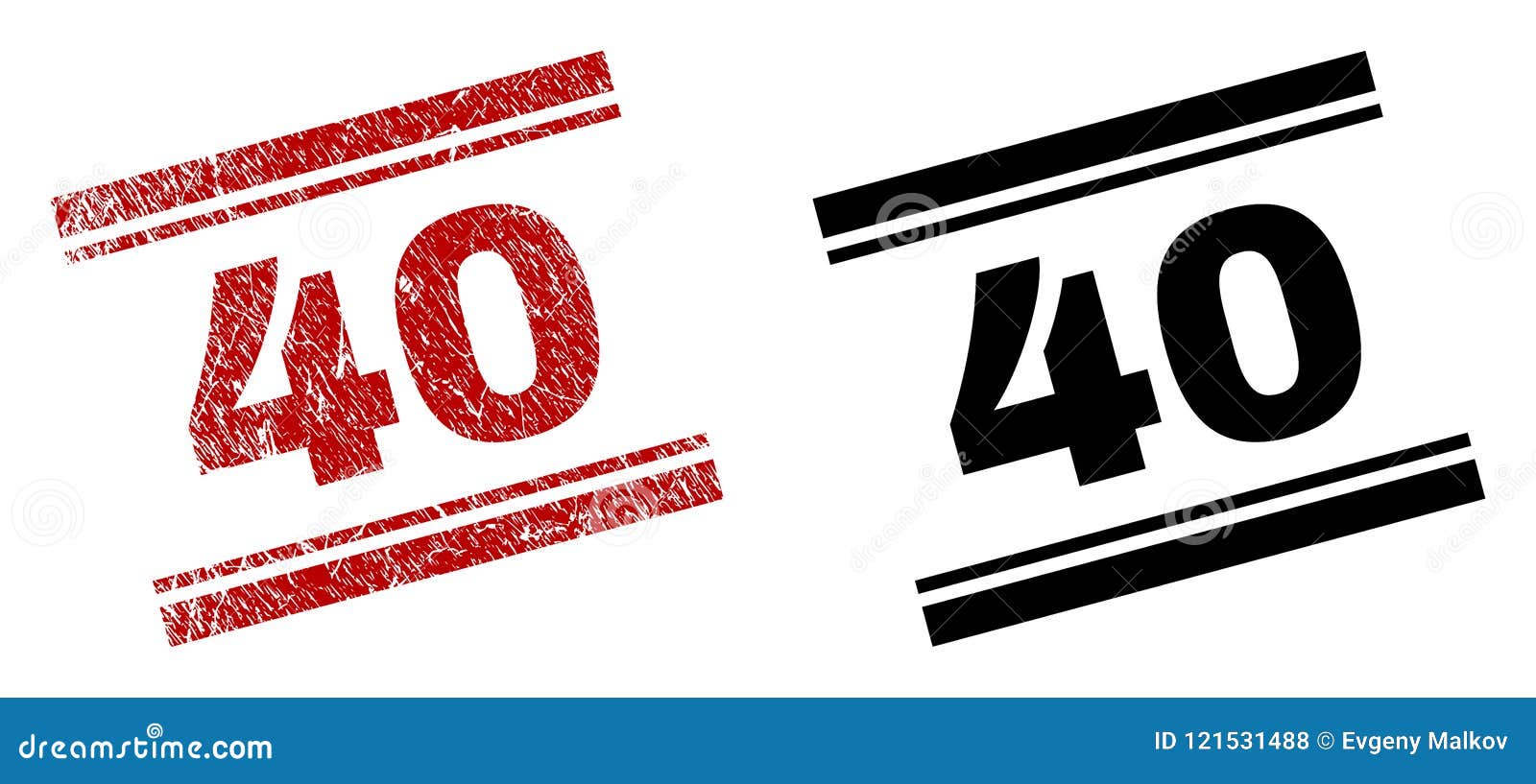 Grunge Textured and Clean 40 Stamp Prints Stock Illustration ...