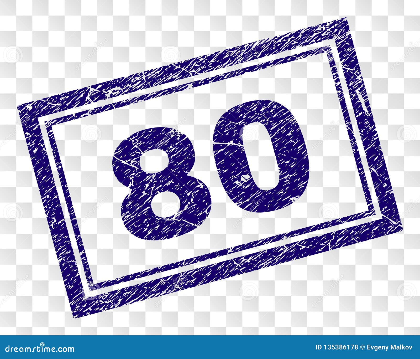 Scratched 80 Rectangle Stamp Stock Vector - Illustration of dirty ...