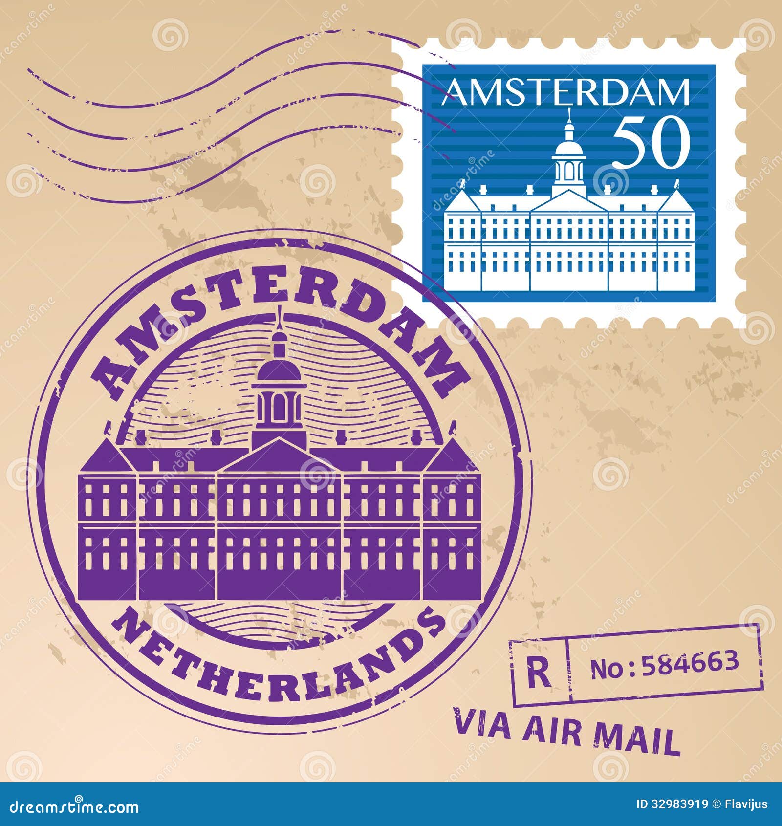 Stamp set Amsterdam stock vector. Illustration of ancient - 32983919