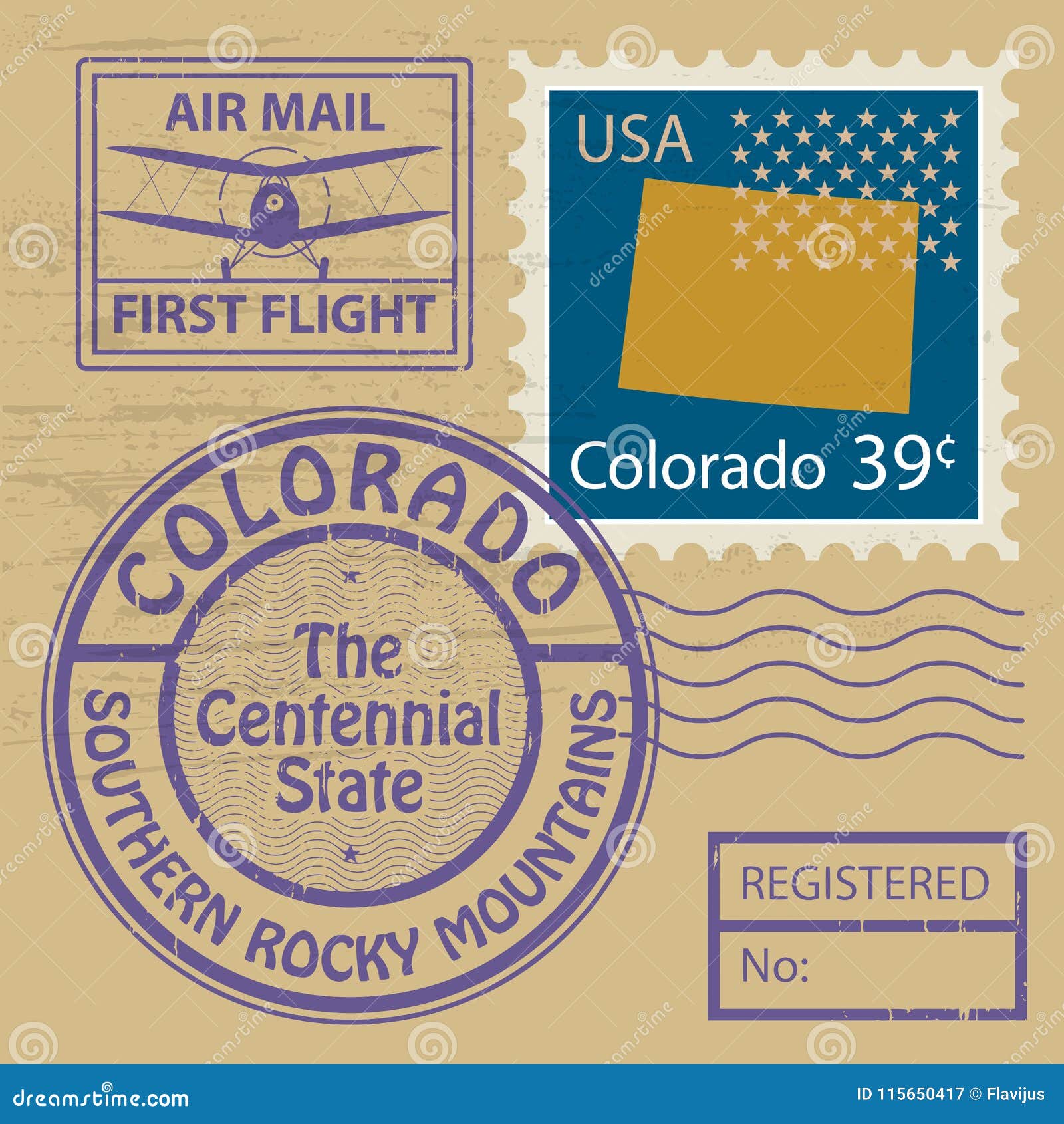 Stamp set Colorado stock vector. Illustration of shop - 115650417