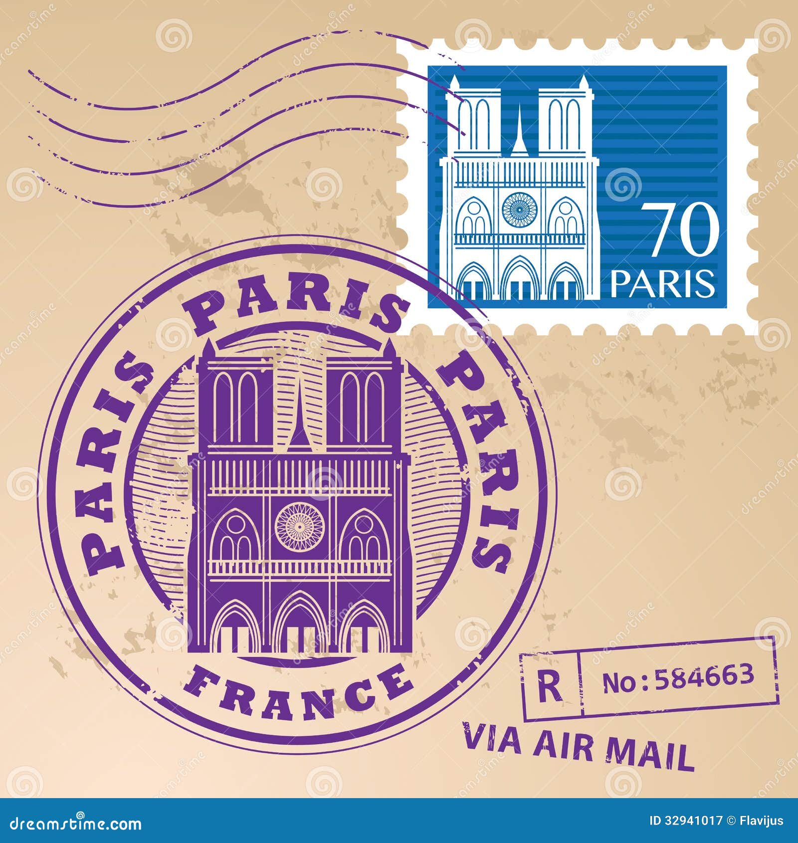 Stamp set Paris stock vector. Illustration of monument - 32941017