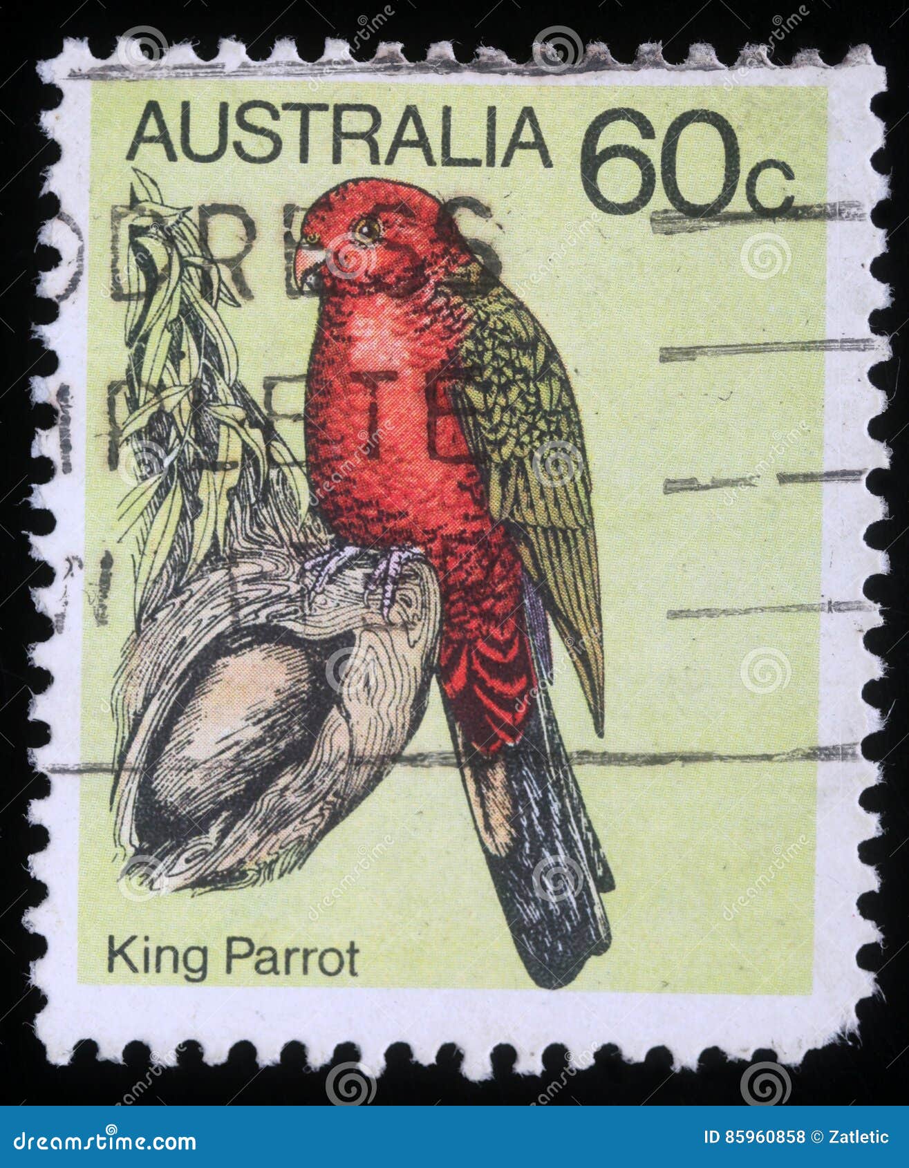 Stamp Shows Image of a King Parrot Editorial Stock Photo - Image of ...