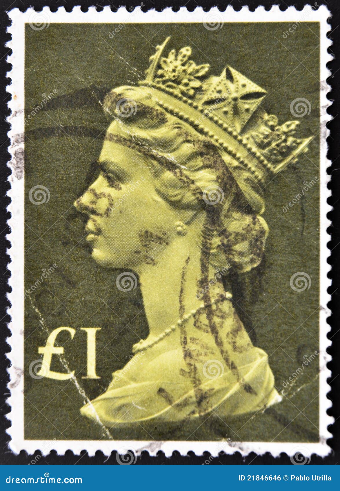 Stamp Shows Queen Elizabeth II Editorial Photo - Image of monarchy ...