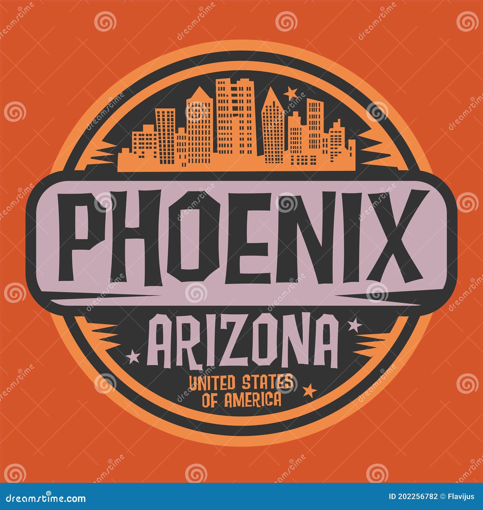 Stamp or Sign with Name of Phoenix, Arizona Stock Vector - Illustration ...