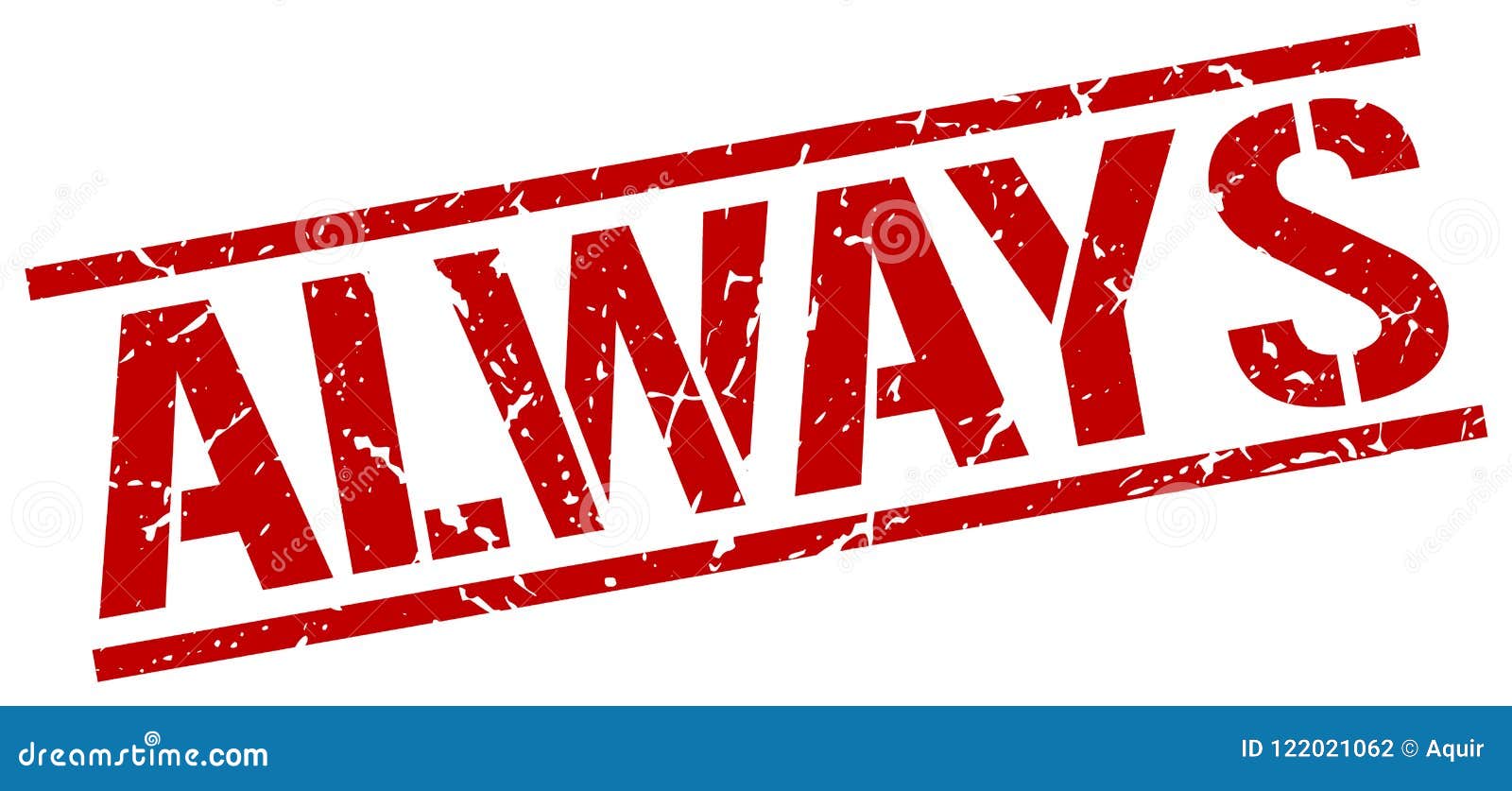 Always stamp stock vector. Illustration of grungy, square - 122021062