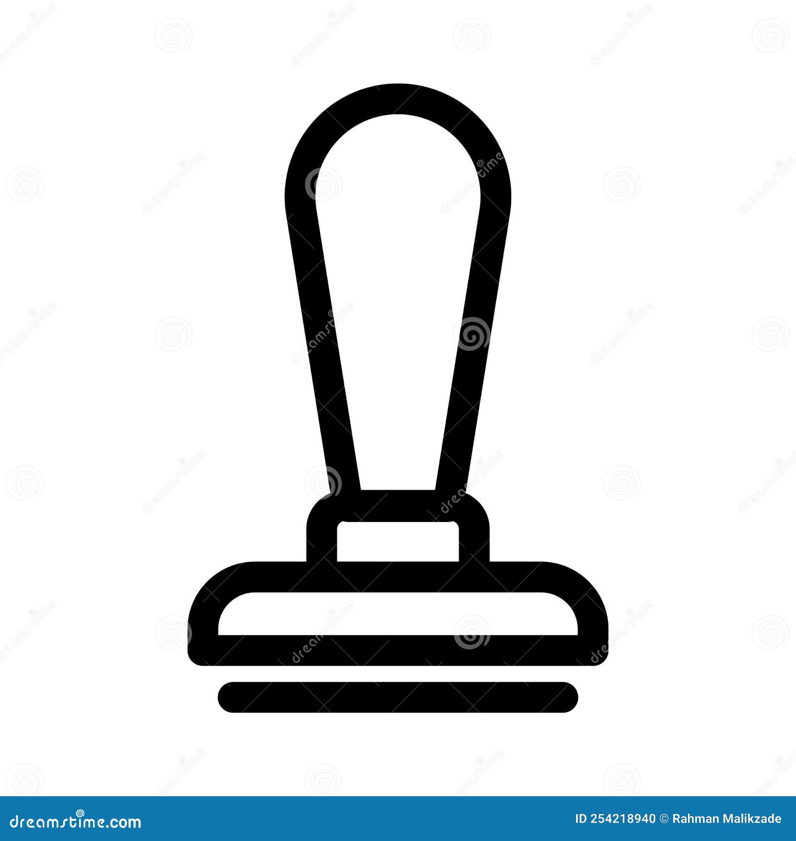 Stamp or Stamper Line Icon. Signature Stamp Vector Illustration Stock ...