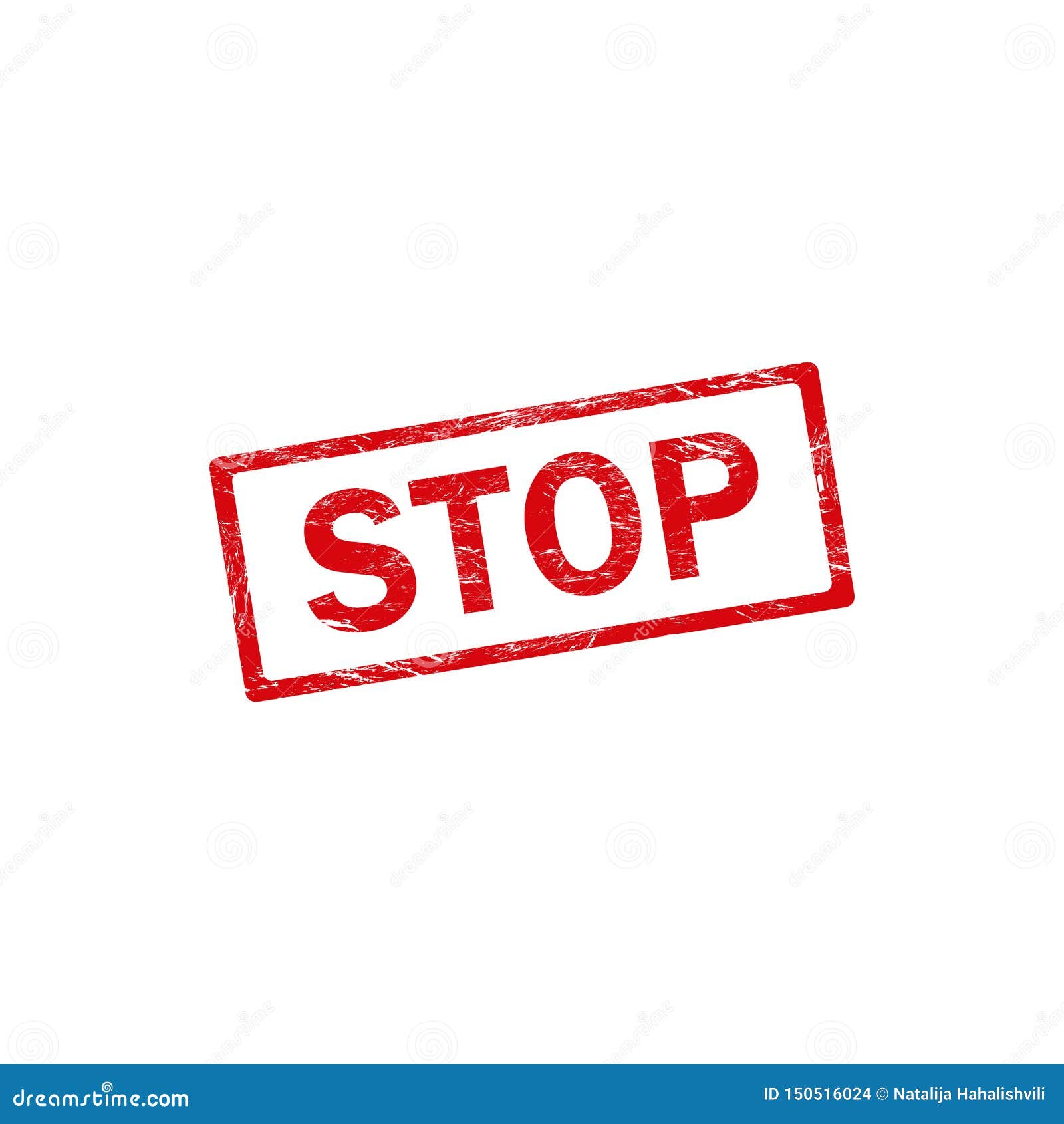 Stamp Stop Sign - Vector Illustration Stock Vector - Illustration of ...