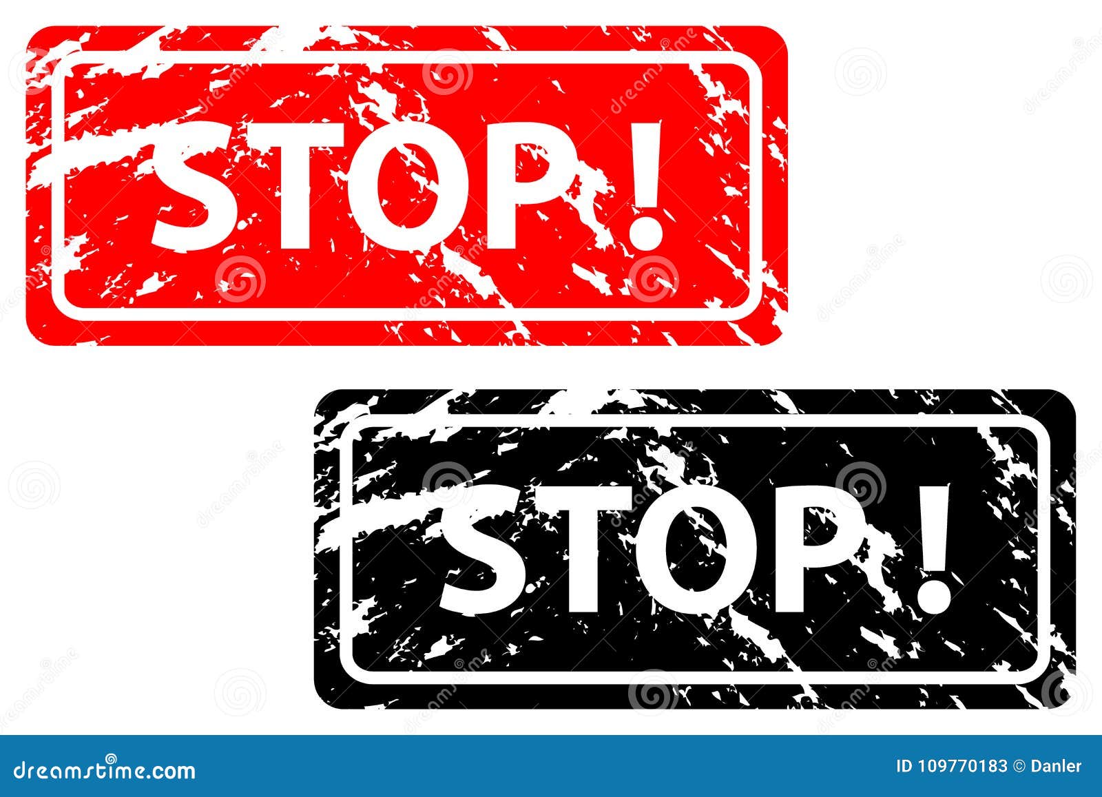 Stamp stop - vector set stock vector. Illustration of scratched - 109770183