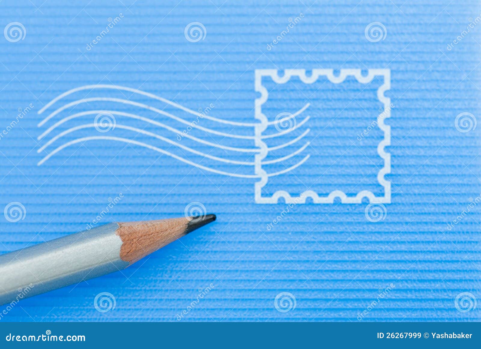 Stamp symbol and pencil stock image. Image of textured - 26267999