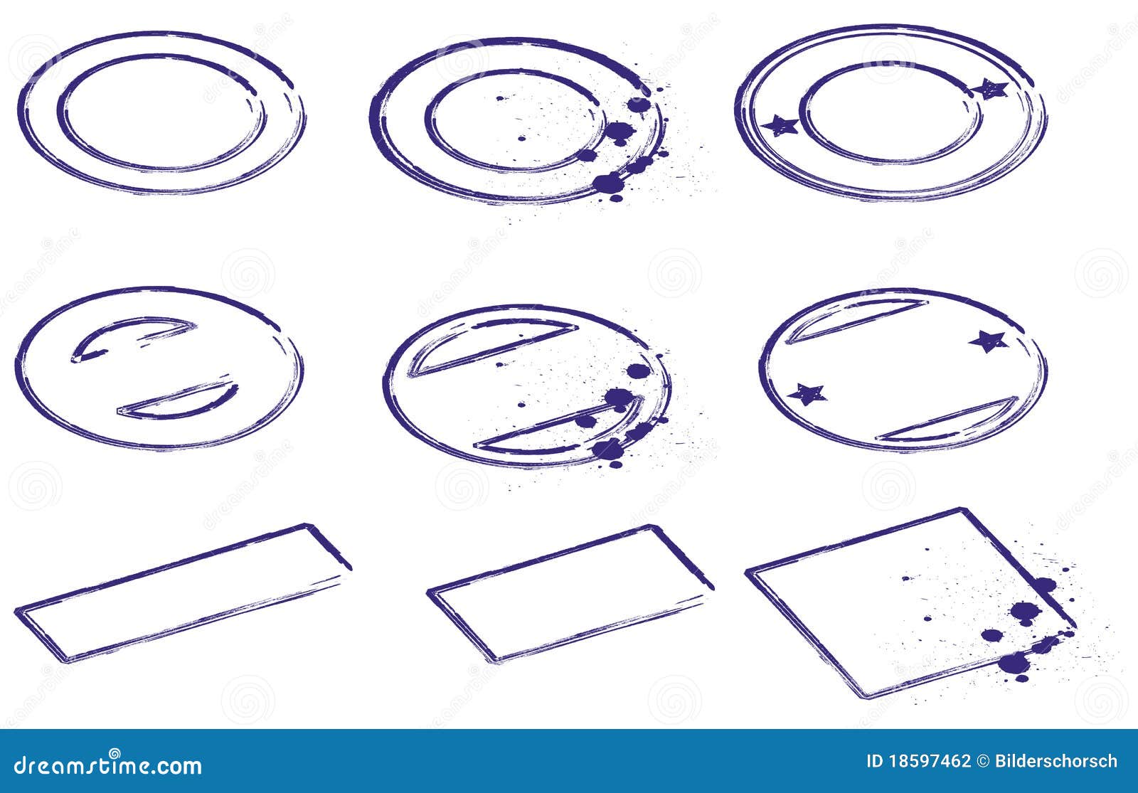 Stamp templates blue stock vector. Illustration of icon - 18597462