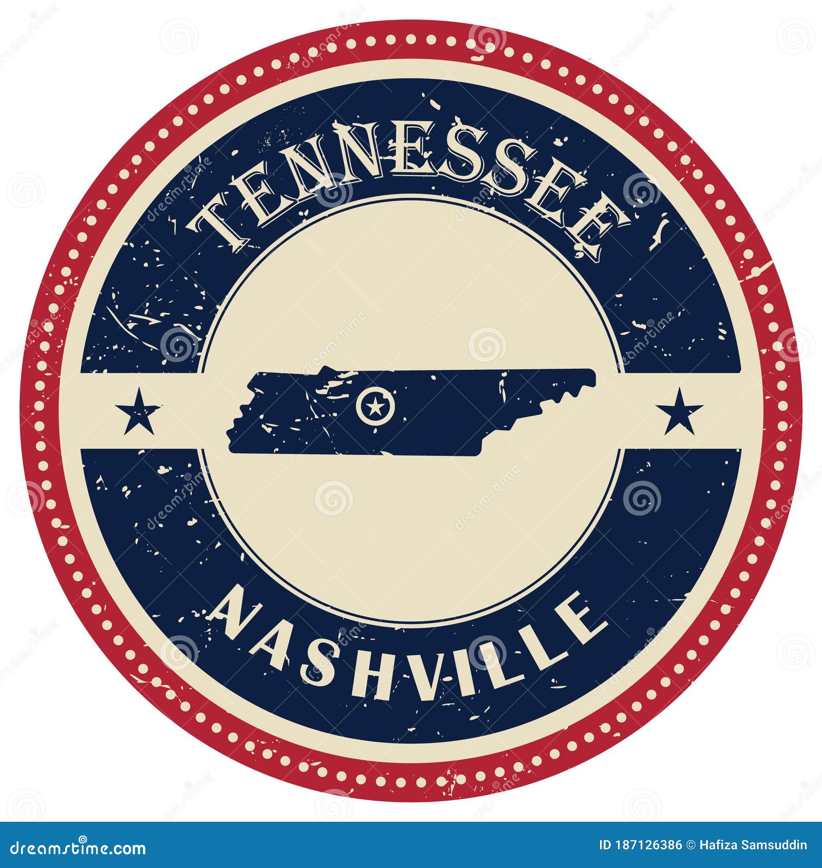 Stamp of Tennessee State. Vector Illustration Decorative Design Stock ...
