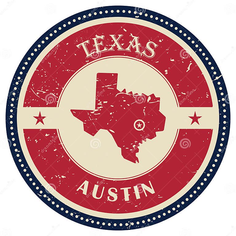 Stamp of Texas State. Vector Illustration Decorative Design Stock ...