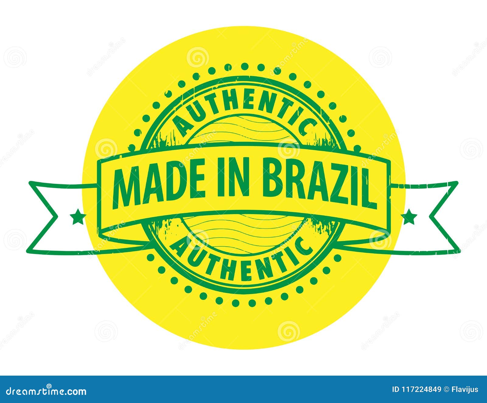 Stamp with the Text Authentic, Made in Brazil Stock Vector ...