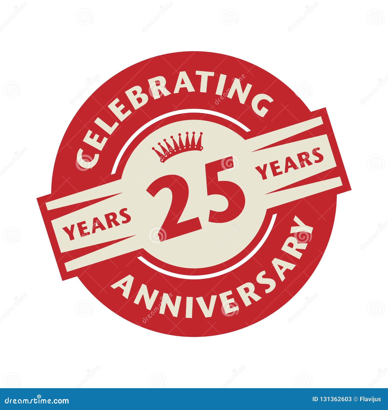 Stamp with the Text Celebrating 25 Years Anniversary Stock Vector ...