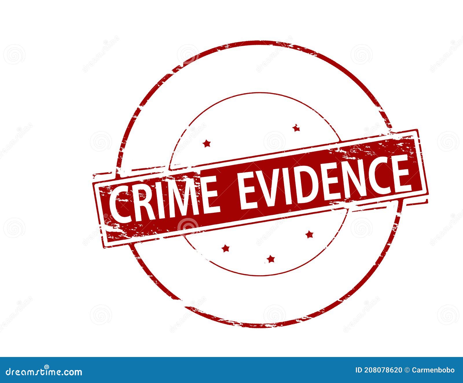 Stamp with Text Crime Evidence Stock Illustration - Illustration of ...