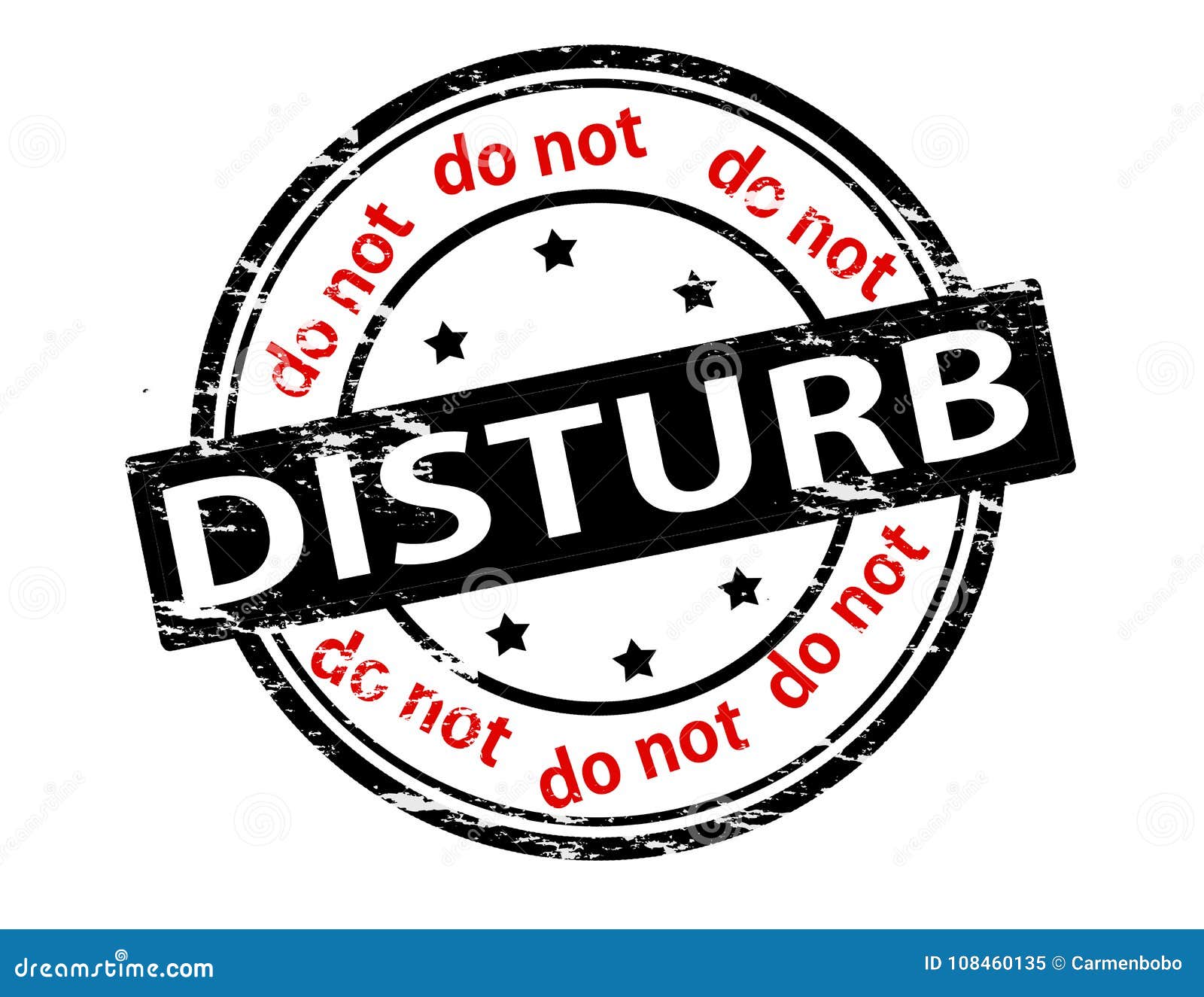 Do not disturb stock illustration. Illustration of interrupt - 108460135