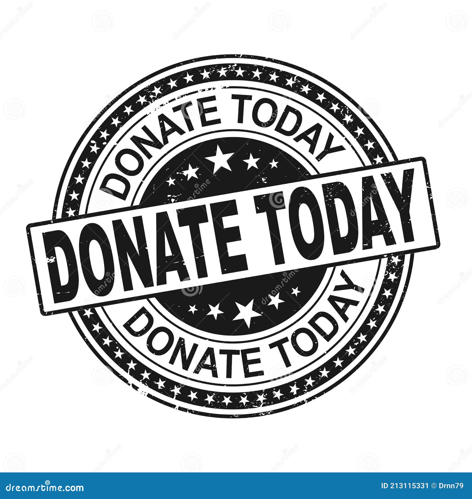 Stamp with Text Donate Today Inside, Vector Illustration Stock Vector ...