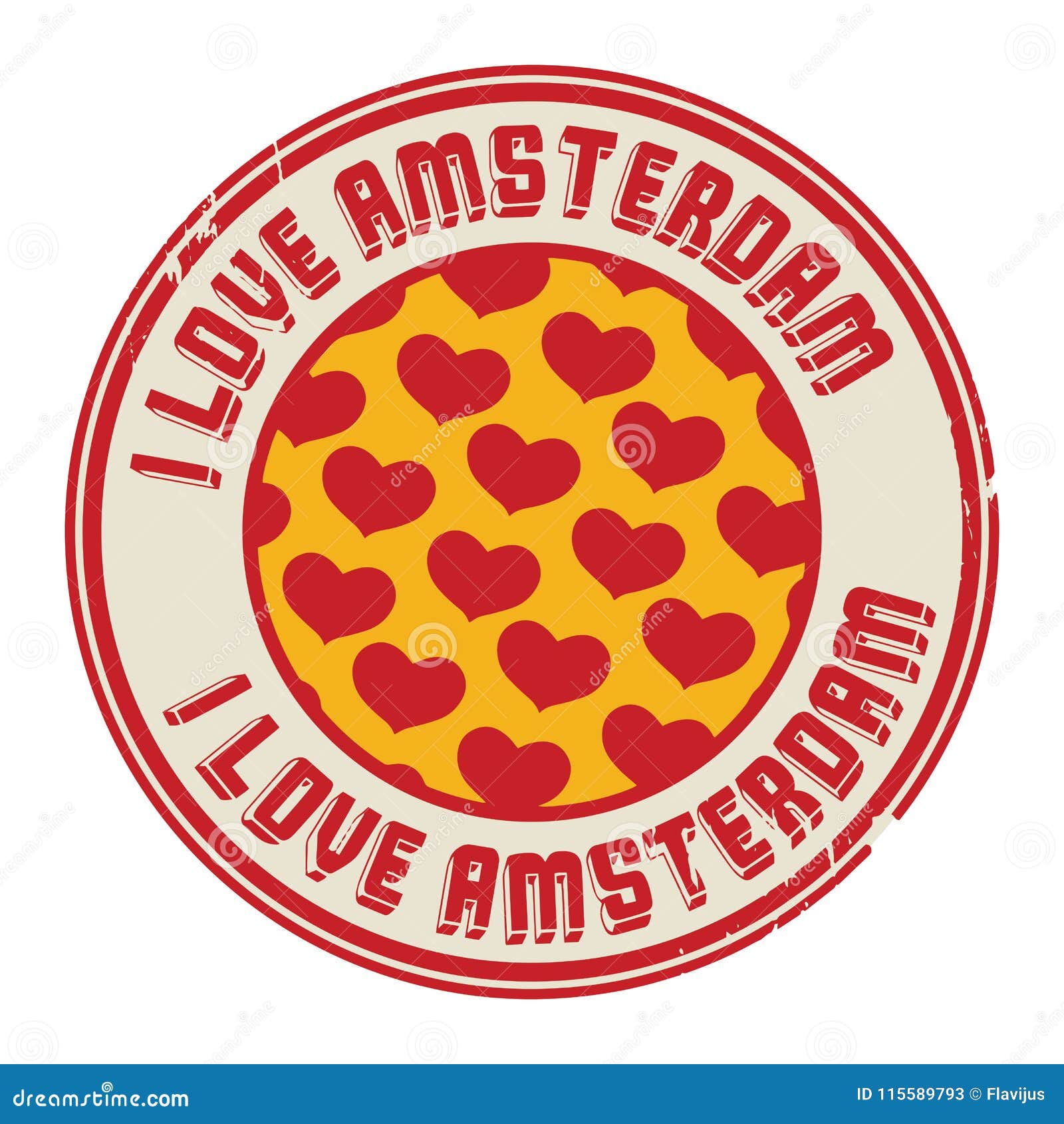 Stamp with Text I Love Amsterdam Stock Vector - Illustration of romance ...